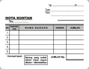Ini Format dan Contoh Nota Kosong untuk Transaksi | OnlinePajak